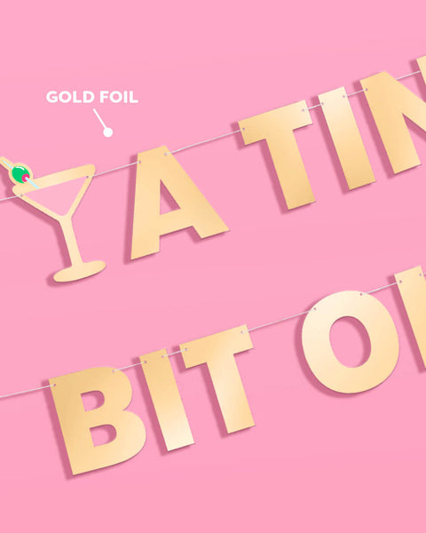 Tini Bit Older Banner - gold foil banner – xo, Fetti