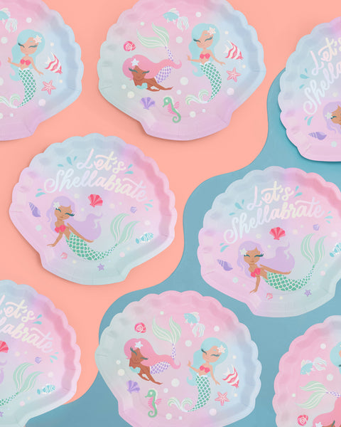 Mermazing Plates - 24 paper plates – xo, Fetti