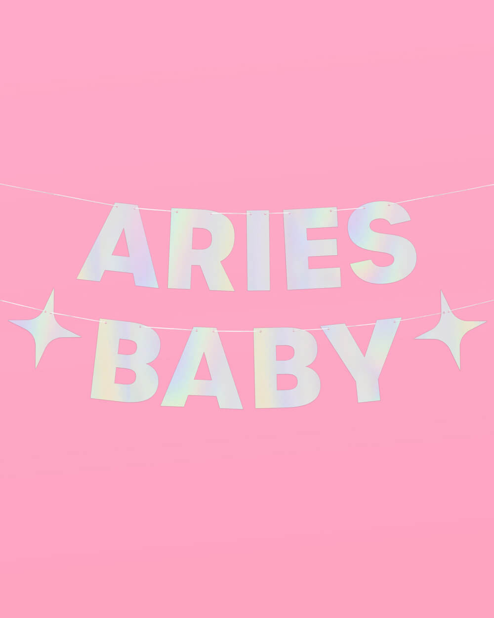 Aries Baby Banner - iridescent foil banner – xo, Fetti