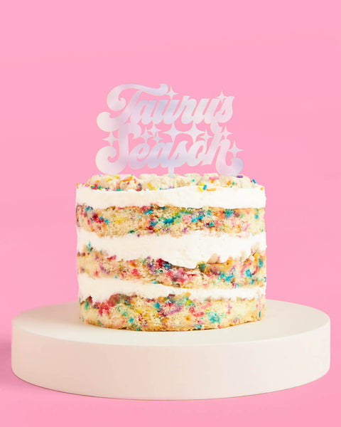 Taurus Season Cake Topper - acrylic cake topper – xo, Fetti
