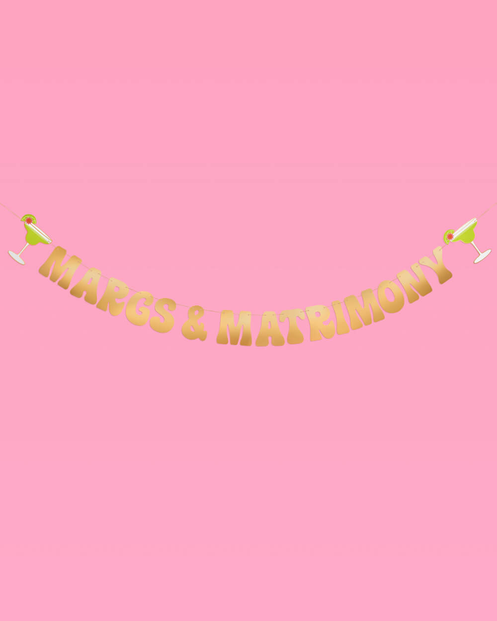 Margs & Matrimony Banner - gold foil banner – xo, Fetti