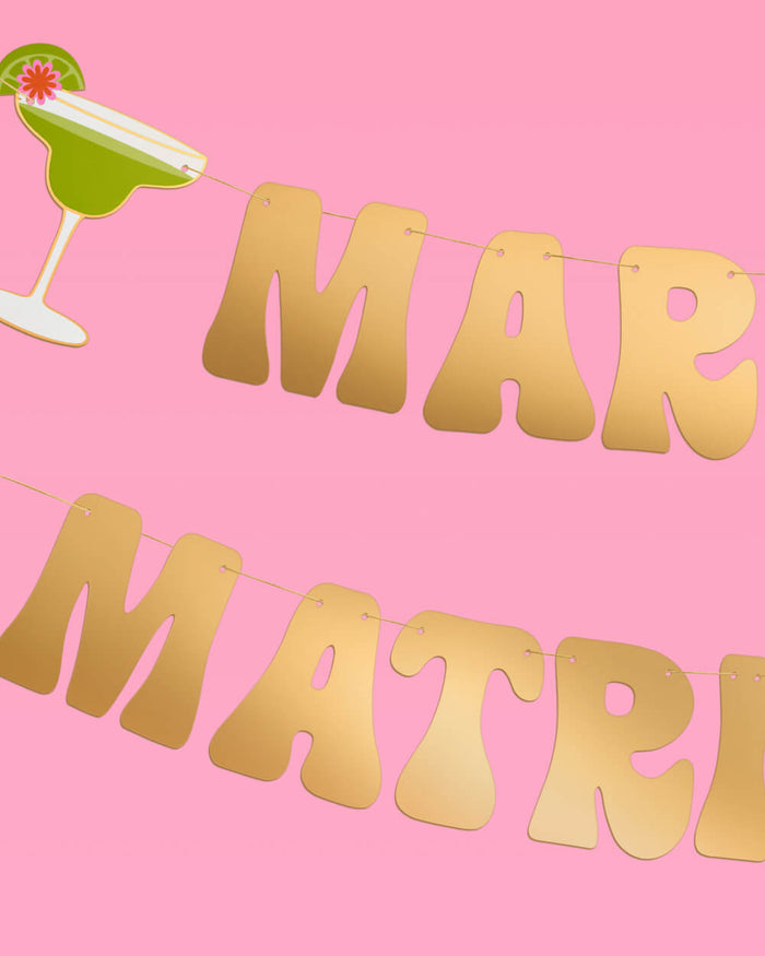 Margs & Matrimony Banner - gold foil banner – xo, Fetti