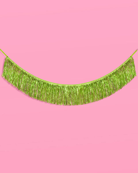Limelight Fringe - lime green foil banner – xo, Fetti