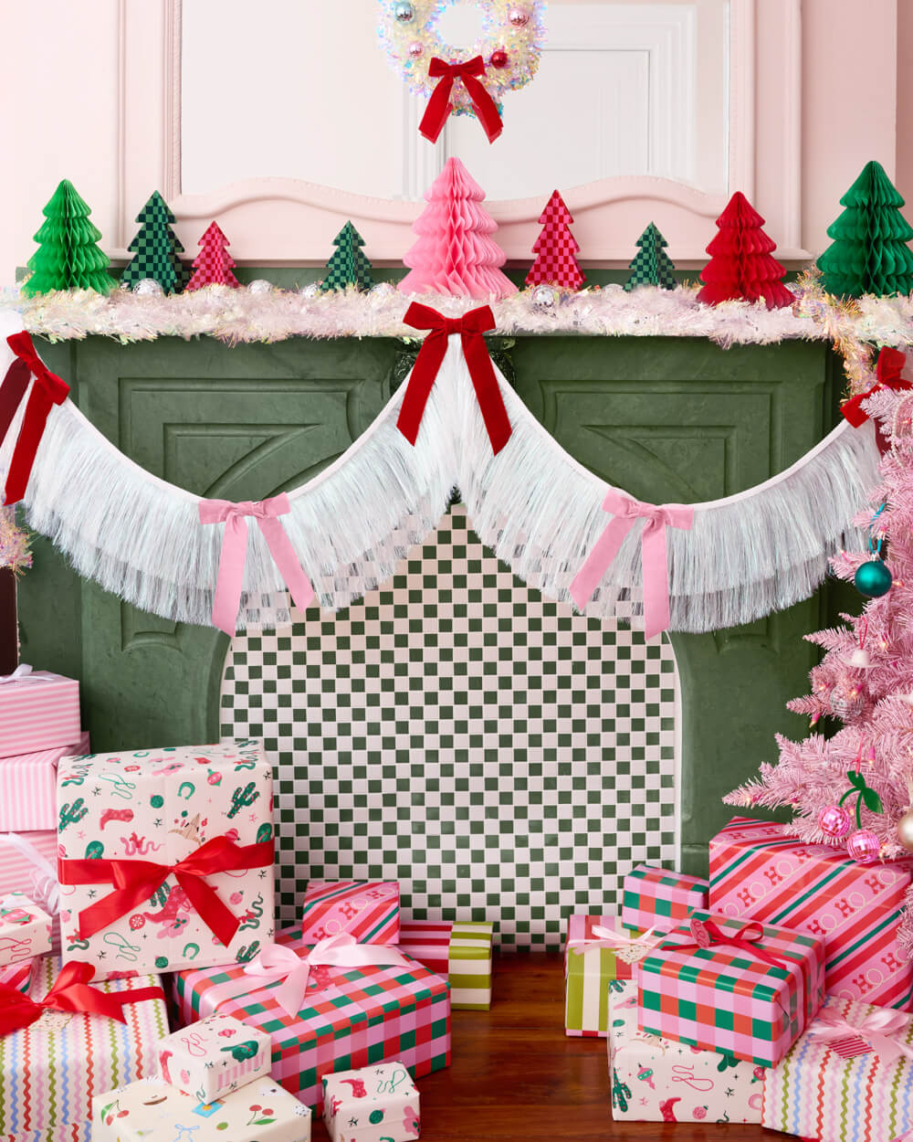 Bow Bliss Banner - layered fringe + velvet bows – xo, Fetti