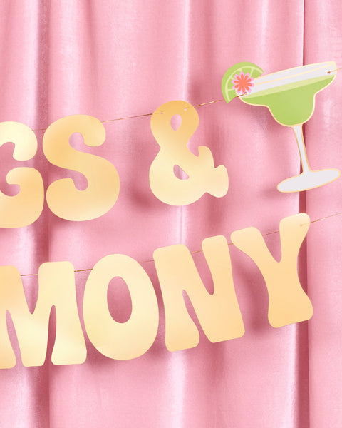 Margs & Matrimony Banner - gold foil banner – xo, Fetti