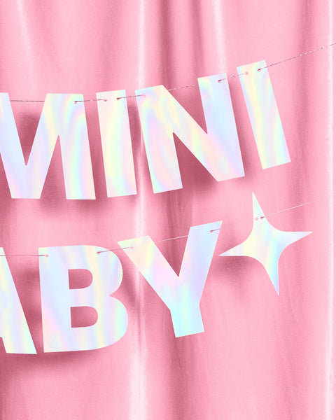 Gemini Baby Banner - iridescent foil banner – xo, Fetti