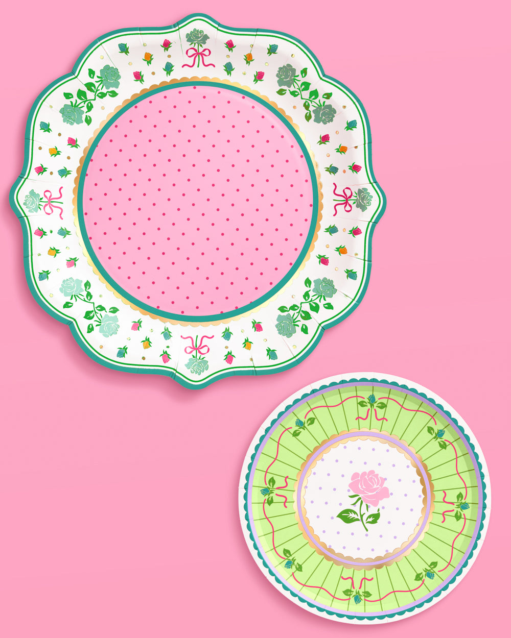 Tea Party Plates - 32 pastel floral plates – xo, Fetti