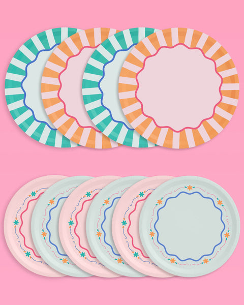Italian Summer Plates - 32 matte paper plates – xo, Fetti
