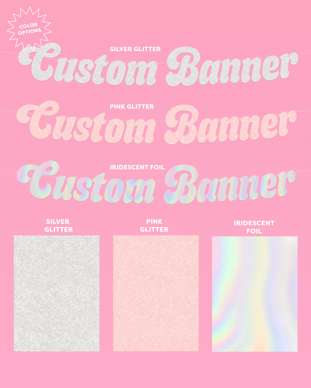 Disco Custom Banner - customizable banner – xo, Fetti