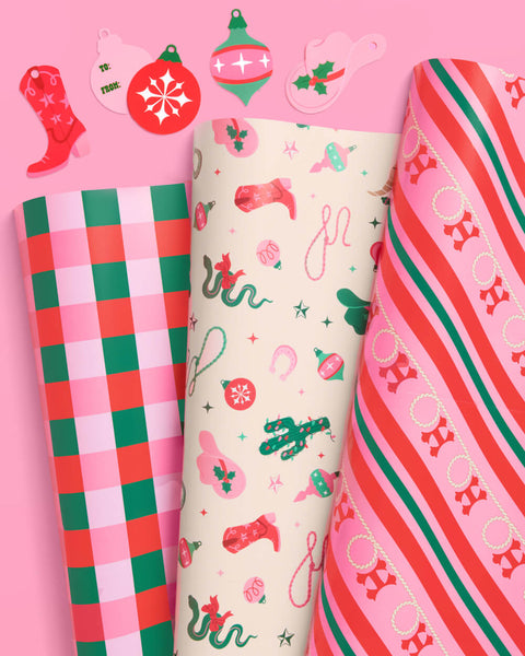 HO-down Wrapping Paper - 12 sheets + 16 tags – xo, Fetti