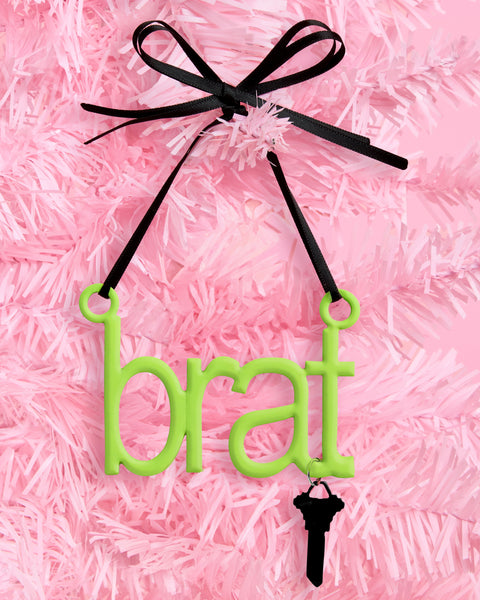 Brat Ornament - neon green ornament – xo, Fetti