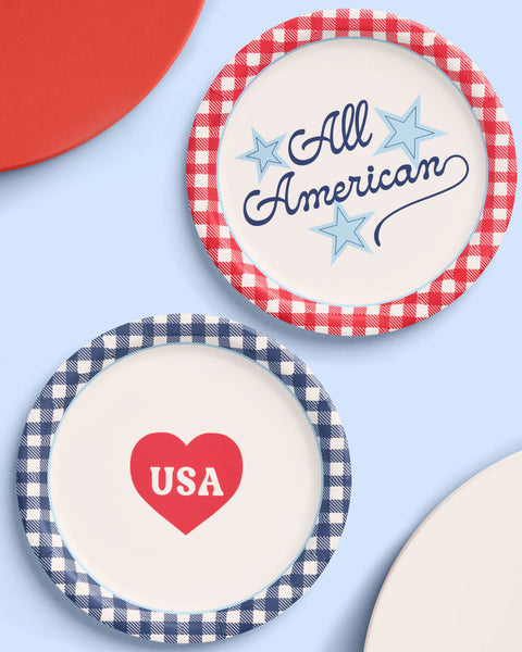 All American Plates - 24 paper plates | xo, Fetti