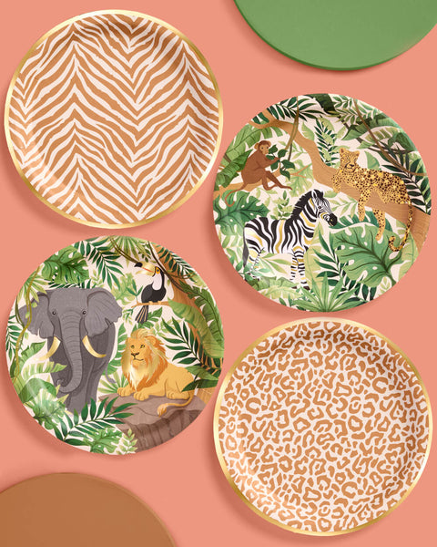 Safari Plates - 24 paper plates – xo, Fetti