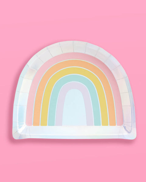 Rainbow Plates - 25 paper plates – xo, Fetti